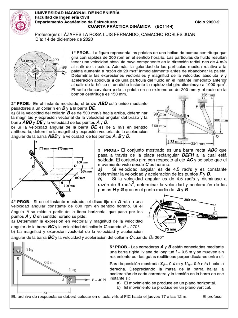 Practica4 I 2020 2 | PDF | Velocidad | Aceleración