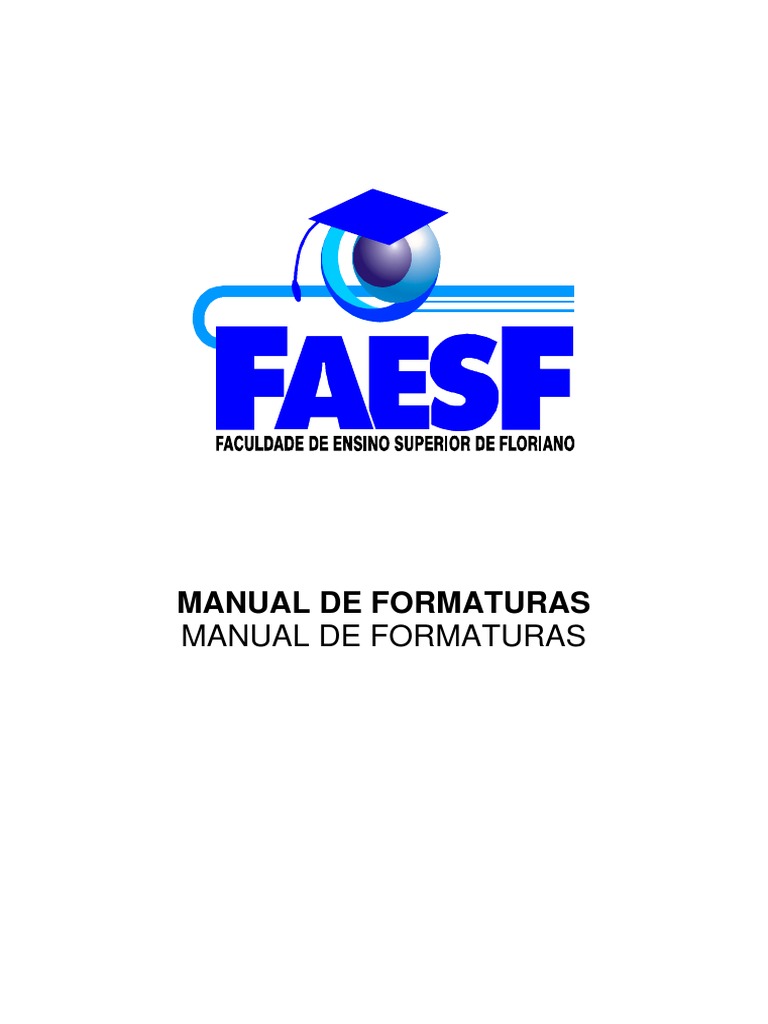Manual de Formatura Da Faesf | PDF | Diploma acadêmico | Formação ...