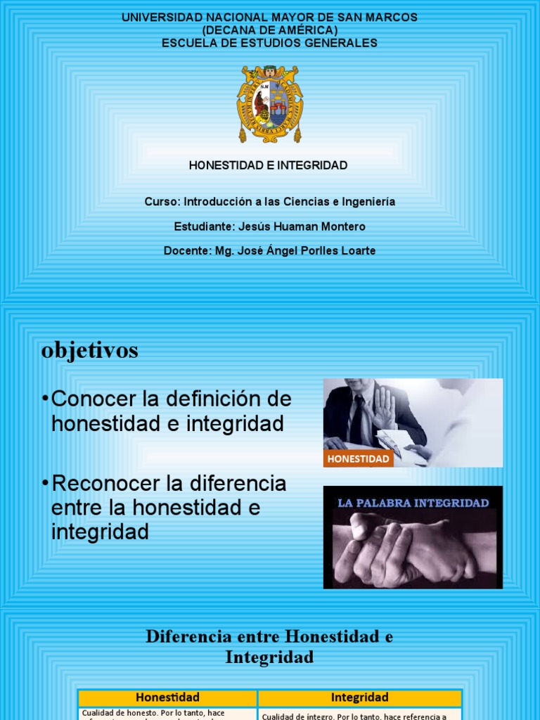 Diferencias entre Honestidad e Integridad | PDF | Science | Ciencia y ...