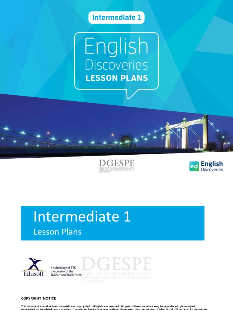 Intermediate 1 - LP - All Units PDF | PDF | Lesson Plan | Vocabulary