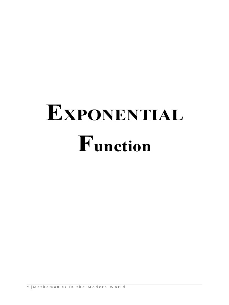 An In-Depth Exploration of Exponential Functions | PDF | Exponential ...