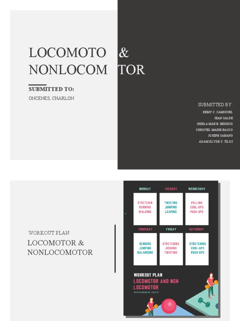 Locomotor & Nonlocomotor Workout Guide | PDF | Balance (Ability ...