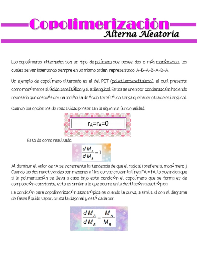 Copolimerizacion | PDF | Ciencia y matemáticas