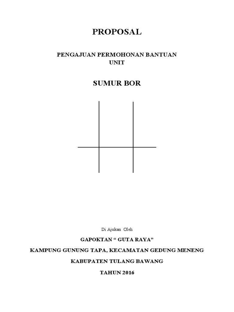 Proposal Sumur Bor | PDF