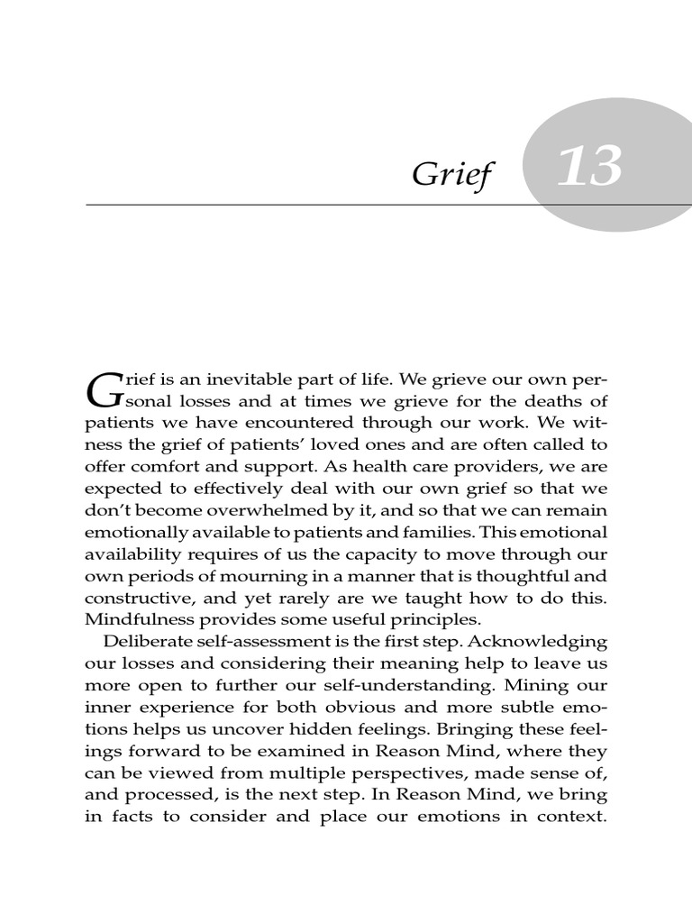 Grief: Rief Is An Inevitable Part of Life. We Grieve Our Own Per | PDF ...