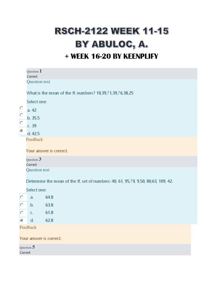 RSCH-2122 WEEK 11-20 - Abuloc, A. + Keenplify PDF | PDF | Analysis Of ...