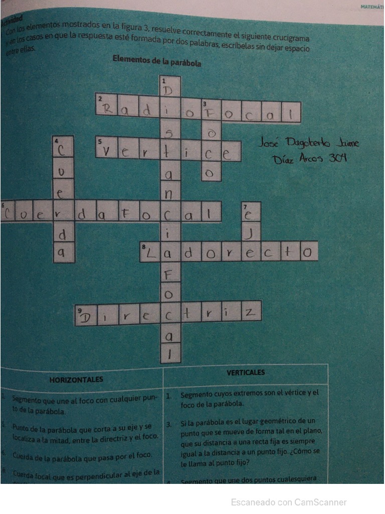 Resuelve El Crucigrama y La Sopa de Letras | PDF