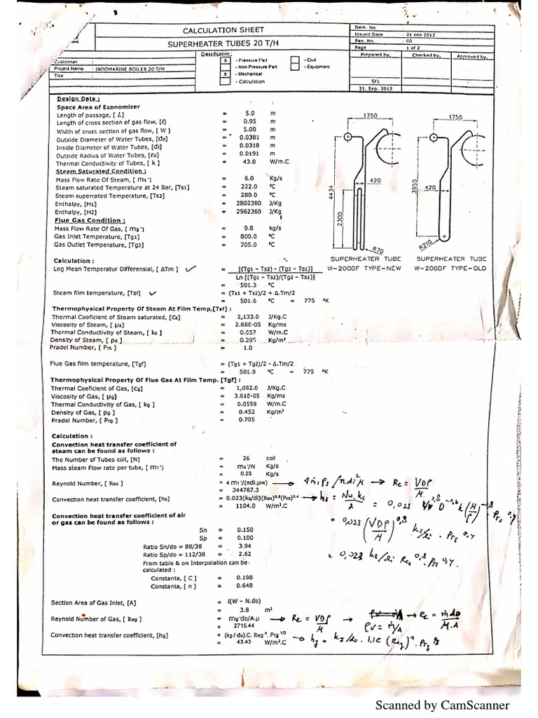 Desain Superheater | PDF