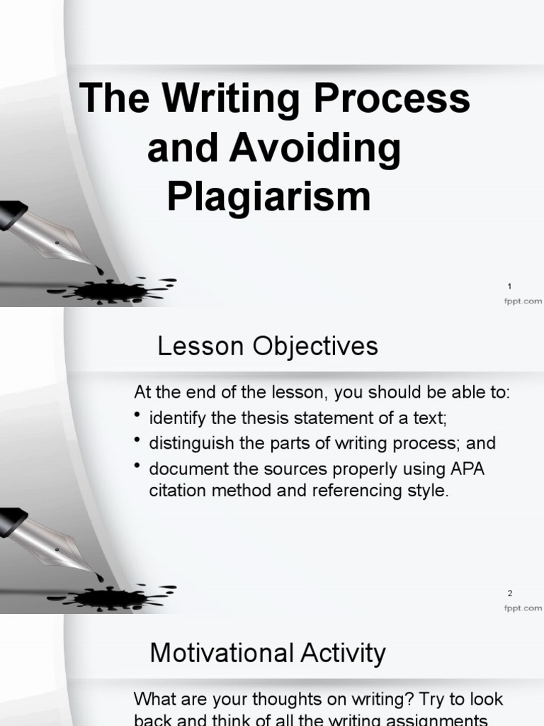 4.1 The Writing Process & Avoiding Plagiarism | PDF | Editing | Plagiarism