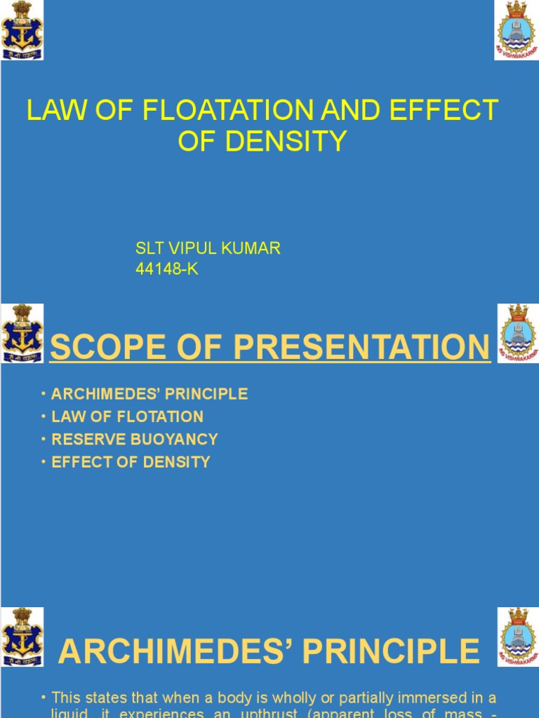 Laws of Floatation and Density | PDF