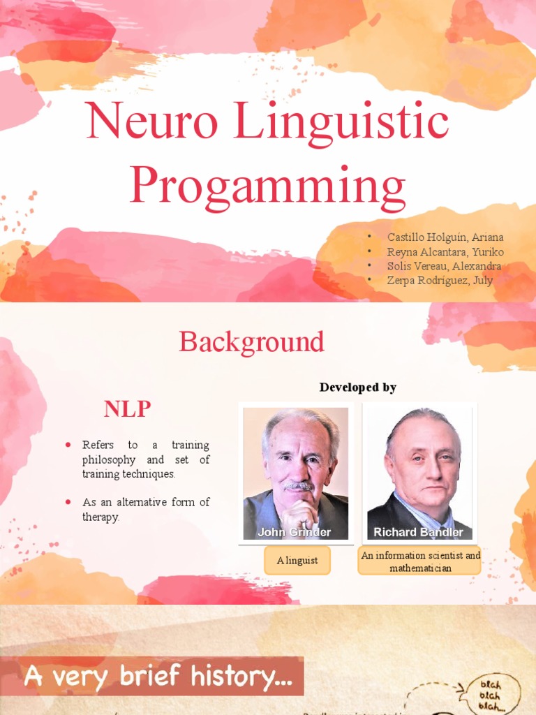 NEUROLINGUISTIC PROGRAMMING Final | PDF | Neuro Linguistic Programming | Metaphysics Of Mind