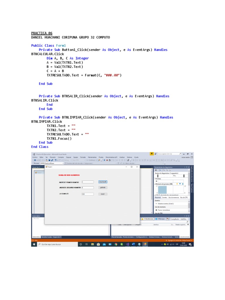 Public Class Private Sub As Object As Handles Dim As Integer | PDF