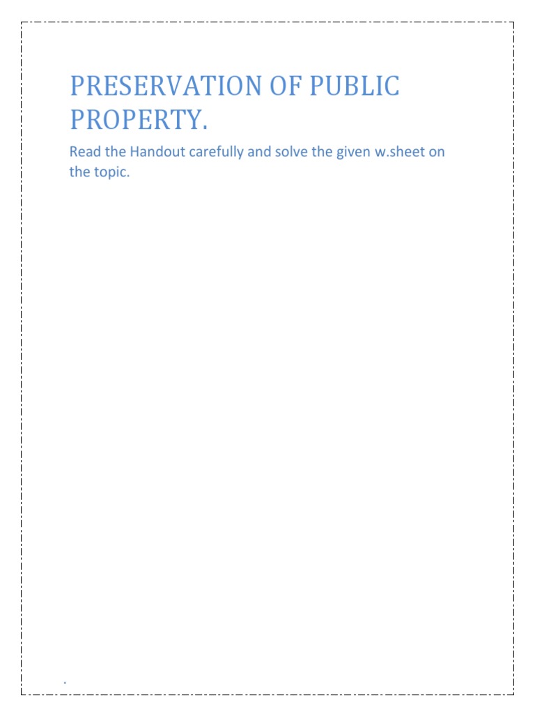 Importance of Protecting Public Property | PDF | Monument | Property