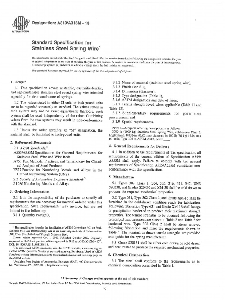 Astm A313 PDF | PDF