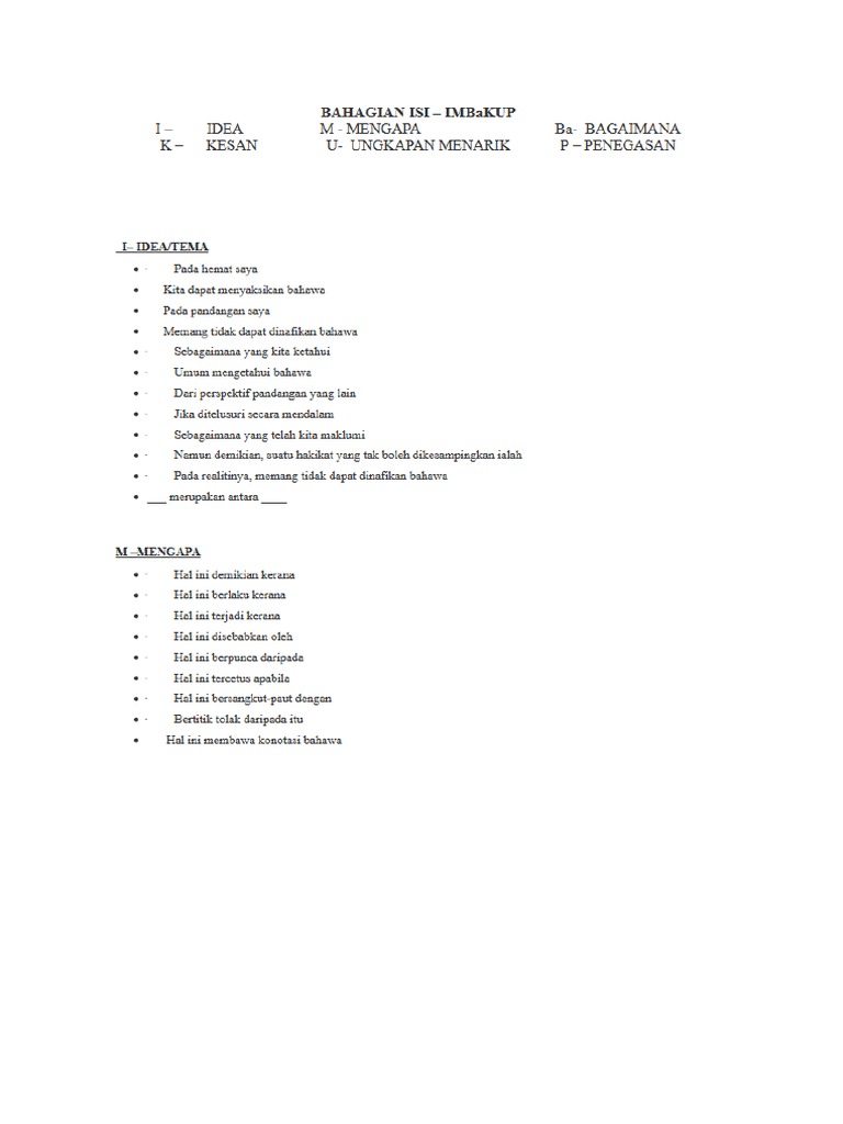 iMBAKUP Penanda Wacana | PDF