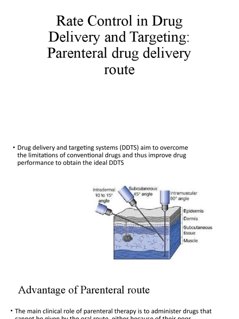 Drug Delivery and Targeting Parenteral Route | PDF | Injection ...