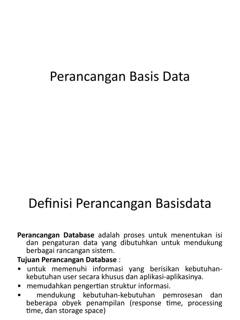Perancangan Basis Data | PDF