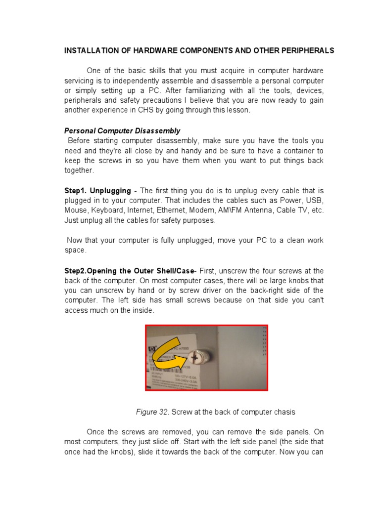 PC Disassembly and Assembly | PDF | Personal Computers | Electrical Connector