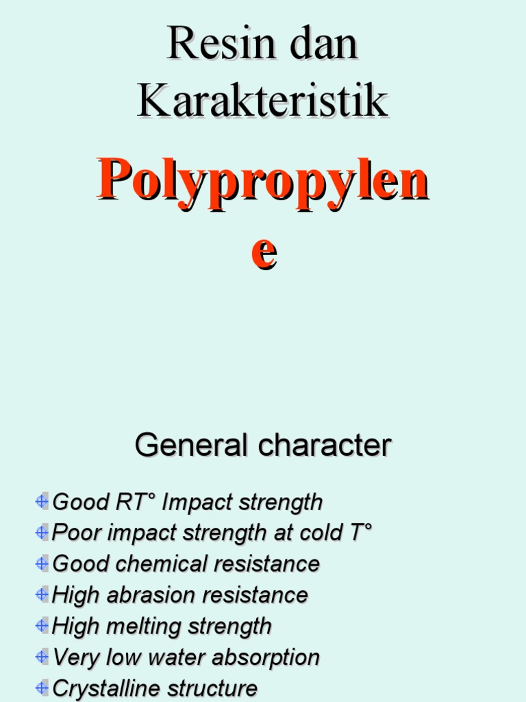Karakteristik Polypropylene dan Aplikasinya | PDF | Teknologi & Rekayasa