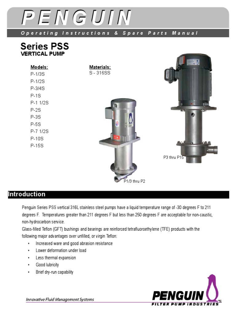 Stainless Steel Vertical Pump Installation and Maintenance | PDF | Pump ...