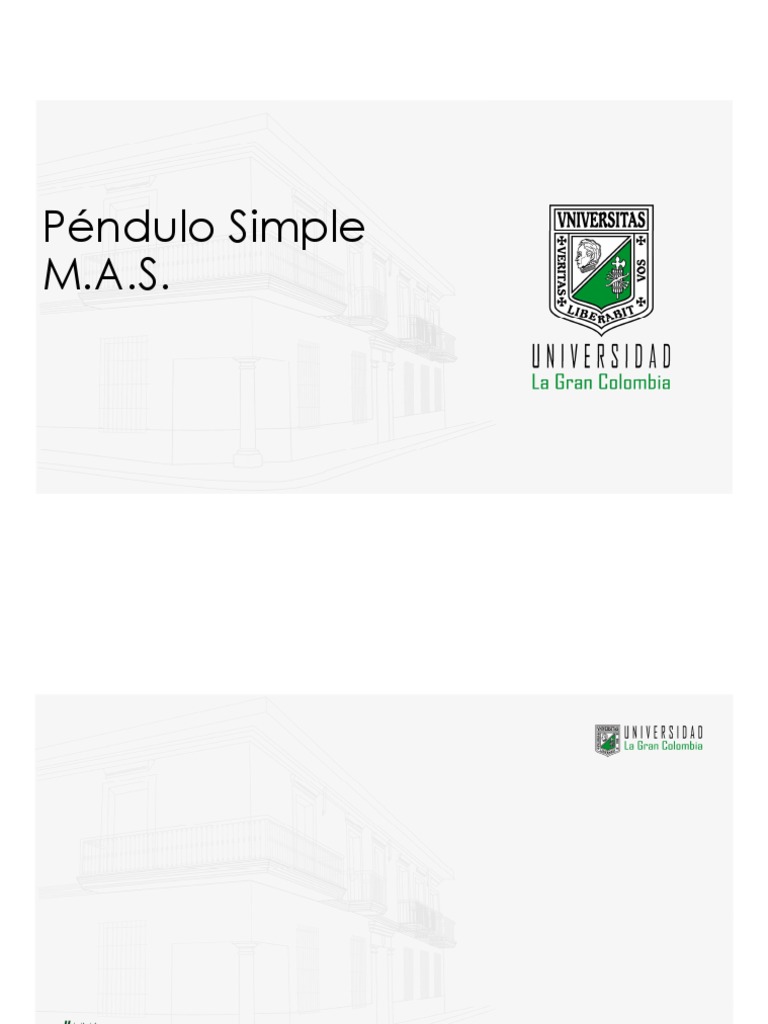 Tema - Péndulo Simple Mas | PDF