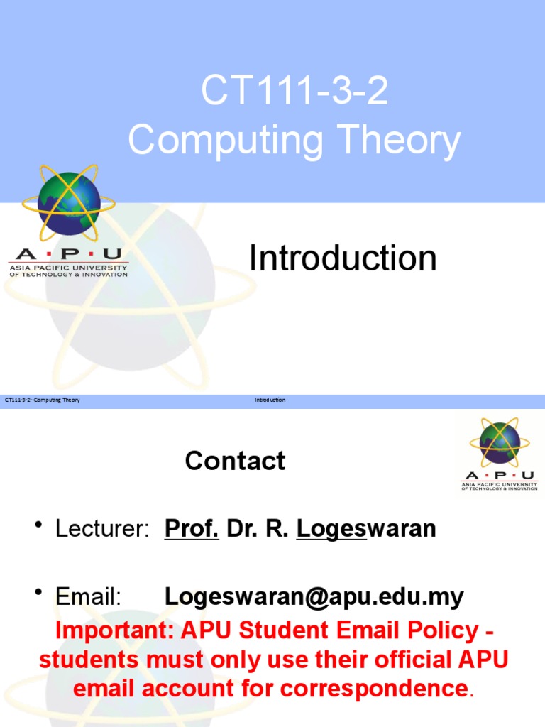 Ct Lecture 1 Introduction Pdf Computational Complexity Theory