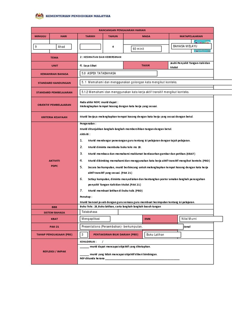 RPH 9 BM THN 4-Unit 6 (M9) +SIVIK | PDF