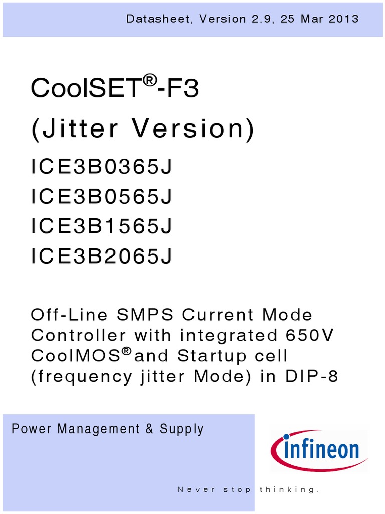 Infineon ICE3BXX65J DS v02 - 09 en PDF | PDF | Capacitor | Electromagnetism