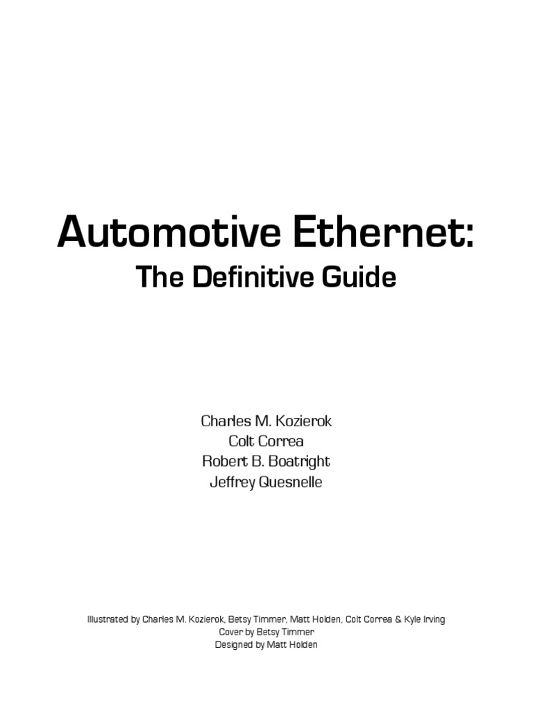 Automotive Ethernet The Definitive Guide | PDF | Osi Model | Computer Network
