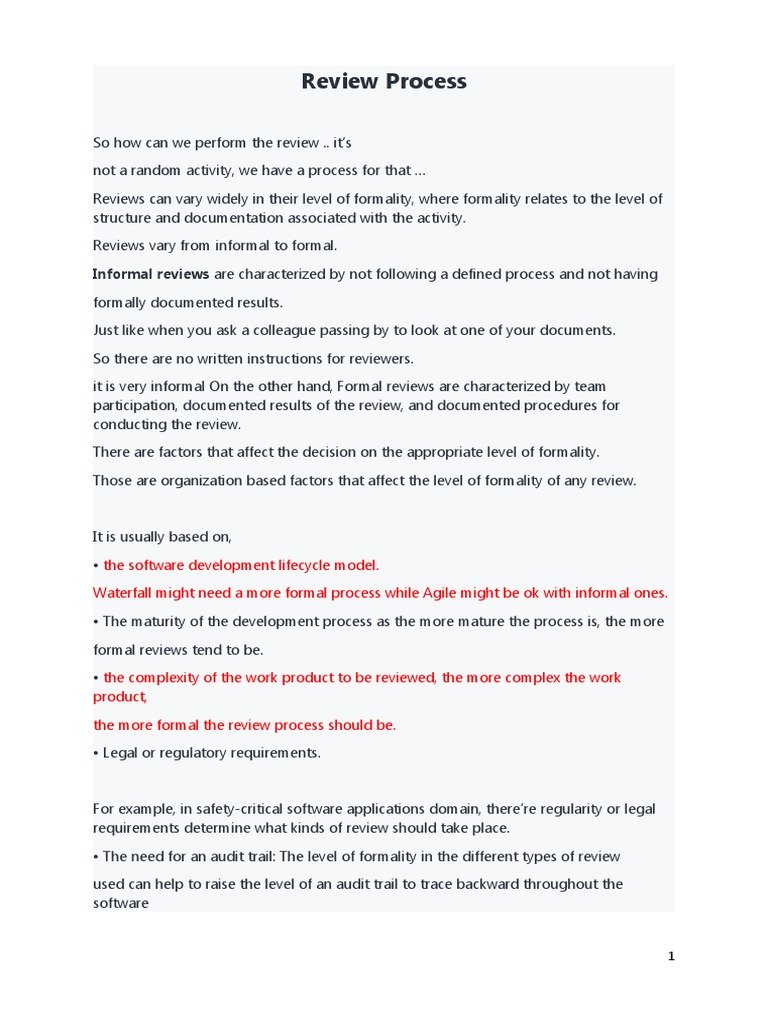 Informal Review in Software Testing | PDF | Software Testing | Software Bug