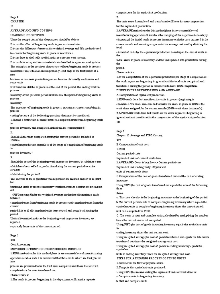 Cost Acc Chapter 11 | PDF | Inventory | Weighted Arithmetic Mean