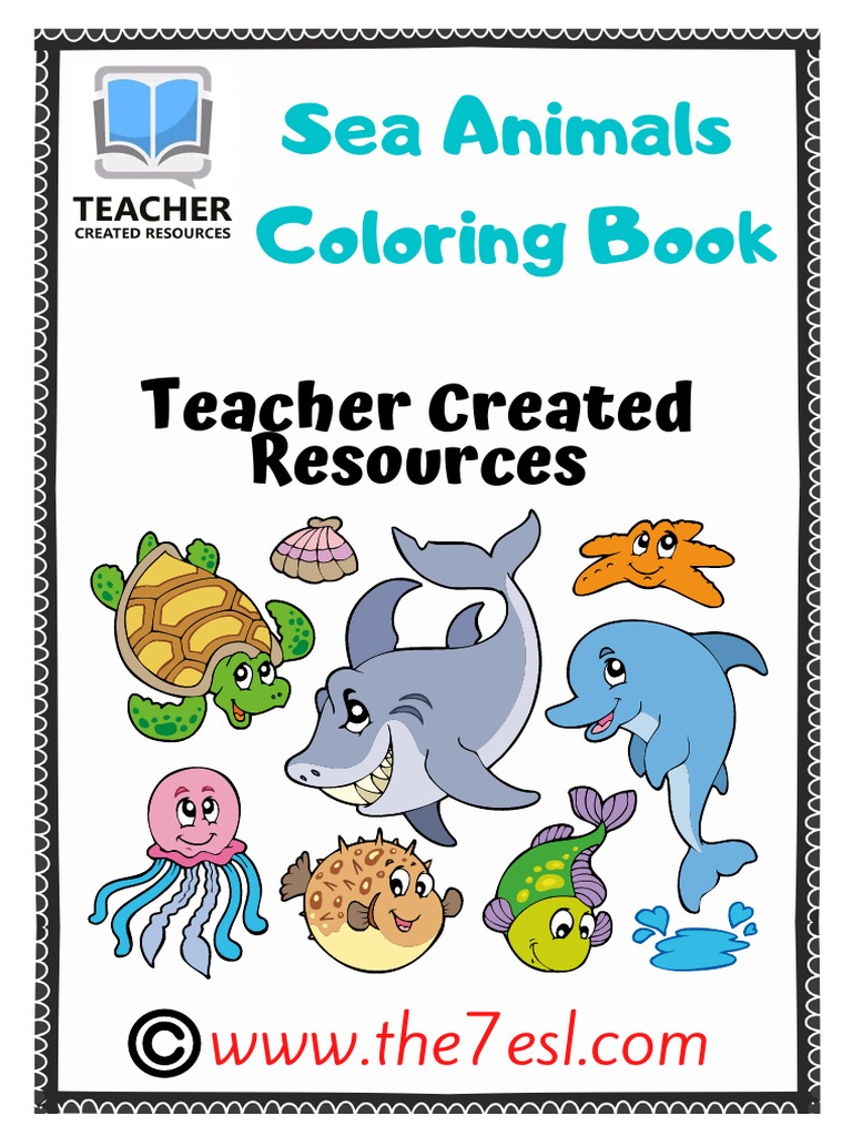 Sea Animals Coloring Book: Teacher Created Resources | PDF