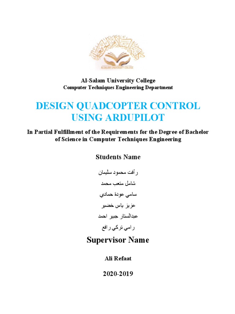 Quadcopter Control Design with Ardupilot | PDF | Quadcopter | Electric ...
