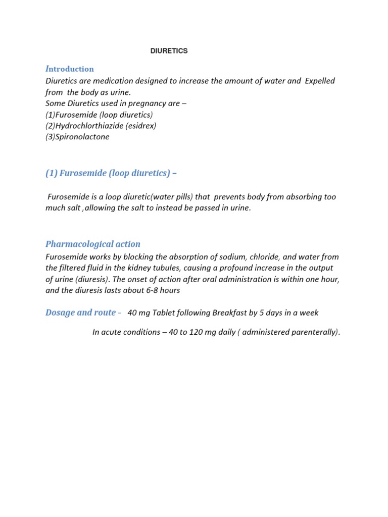 DIURETICS | PDF
