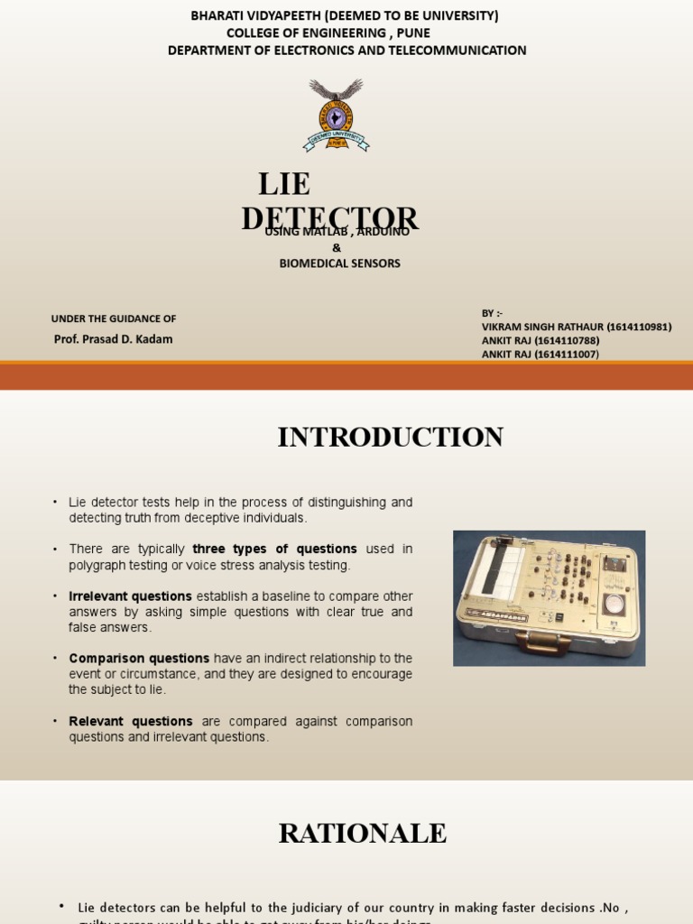Final Year Project (Lie Detector) | PDF | Polygraph | Science