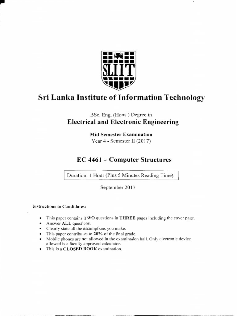EC 4461 - Computer Structures PDF | PDF | Parallel Computing | Office ...