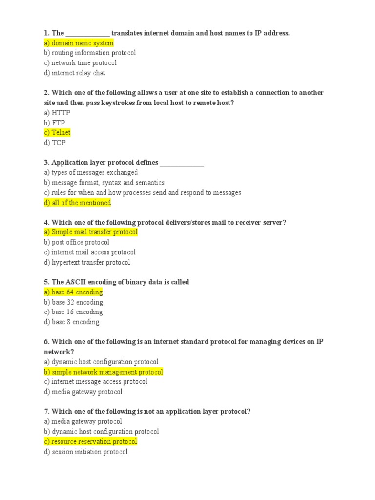 CN 5th Unit MCQ 173 | PDF | Domain Name System | Hypertext Transfer Protocol
