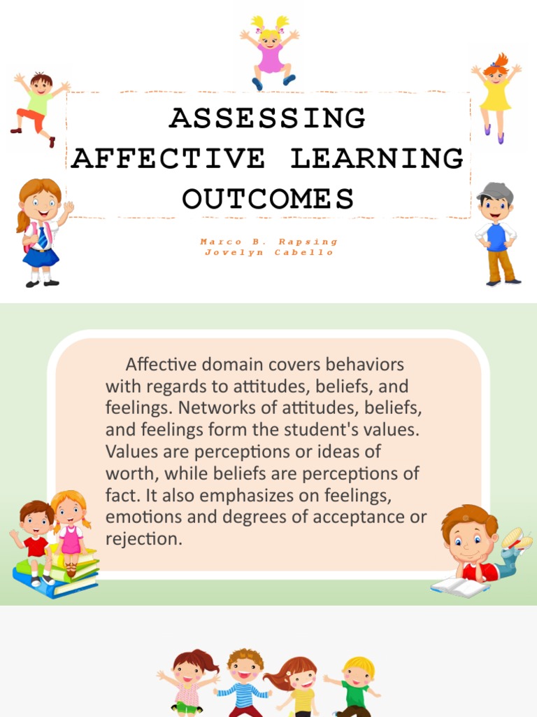 Assessing Affective Learning Outcomes | PDF | Affect (Psychology ...