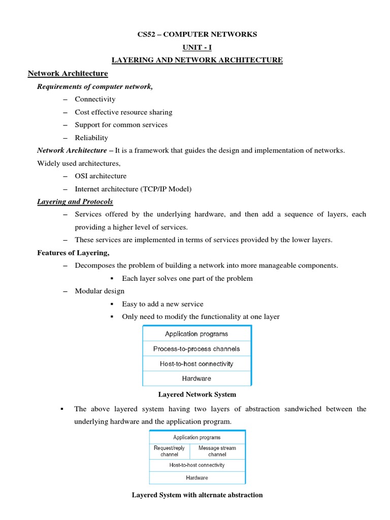 Network Architecture: Requirements of Computer Network | Download Free PDF | Channel Access ...