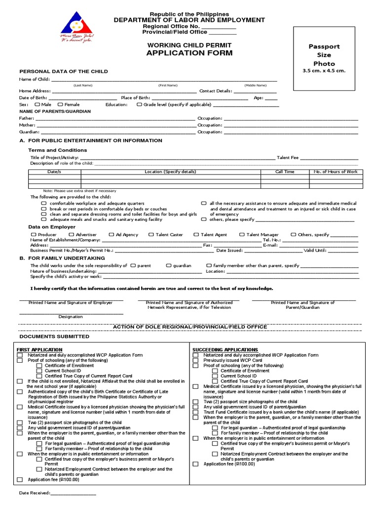 WCP Application Form New | PDF | Legal Guardian | Notary Public