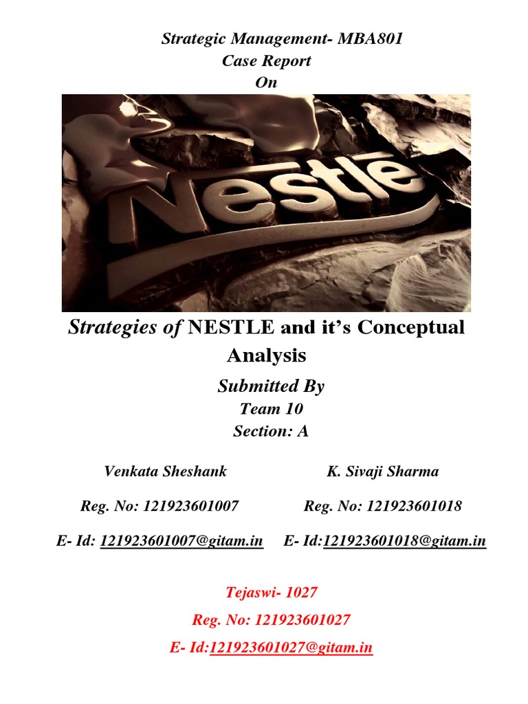 Nestle - SM Case Report@Team 10 | PDF | Strategic Management | Supply Chain