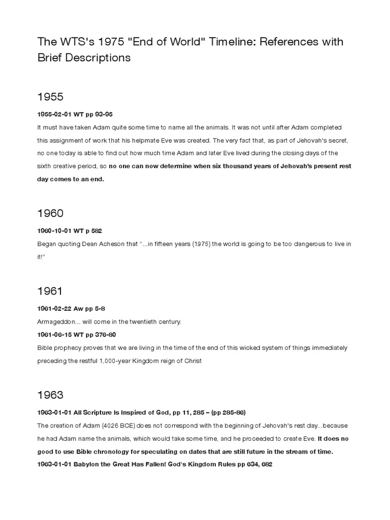 1975 Compehensive List of Quotes | PDF | Armageddon | Millennialism