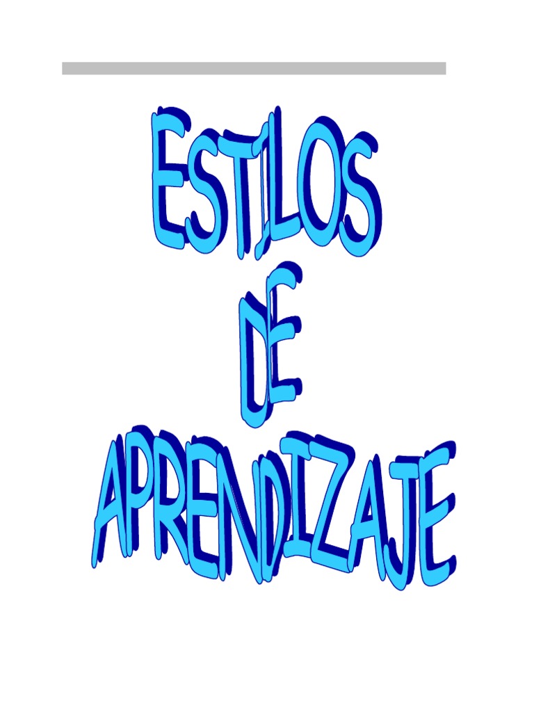 Estilos de Aprendizaje | PDF | Aprendiendo estilos | Aprendizaje