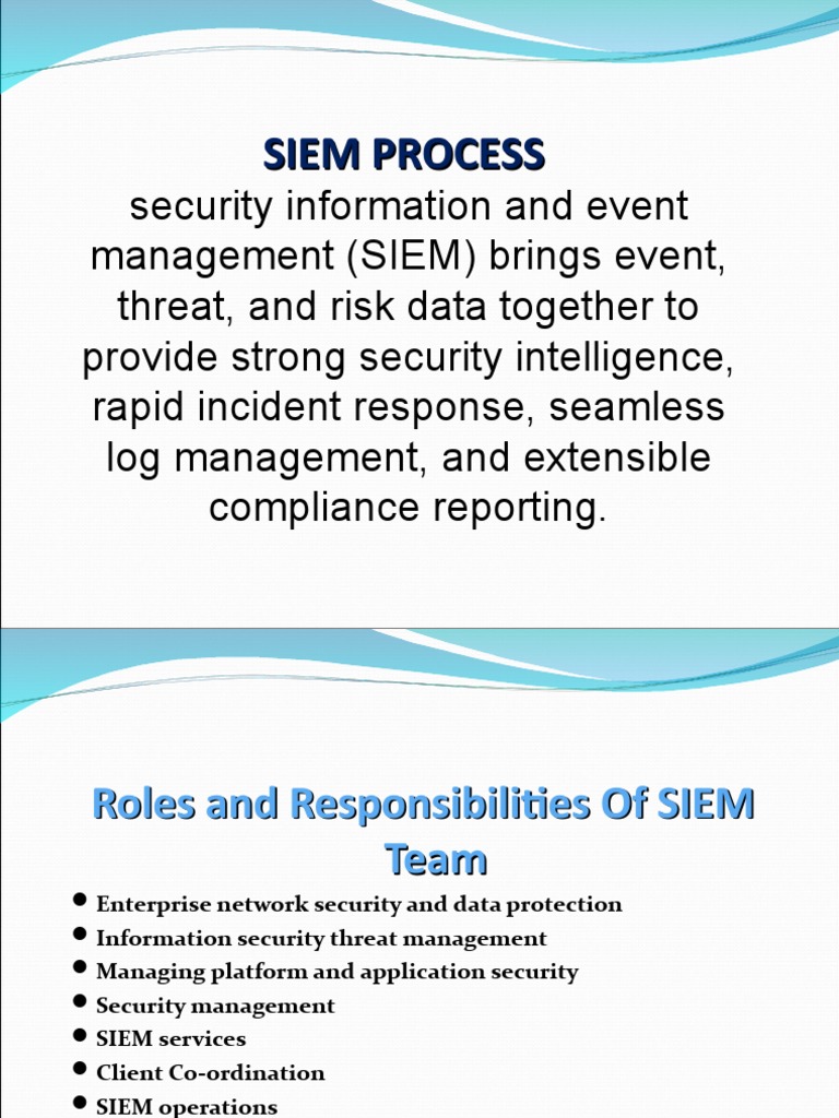 Siem Process | PDF | Network Security | Security