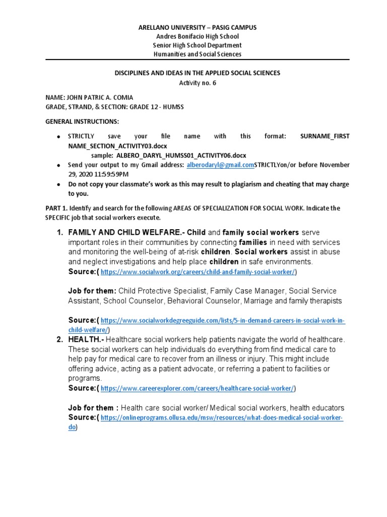 Social Work Specializations Guide | PDF | Mental Health | Social Work