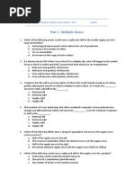 Sample Test 1 | PDF | Price Elasticity Of Demand | Supply (Economics)