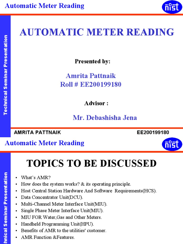Overview of Automatic Meter Reading | PDF | Telecommunications ...