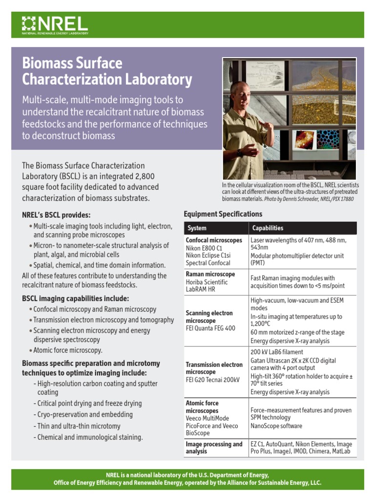 Biomass Surface Characterization Laboratory | PDF | Microscopy | Microscope