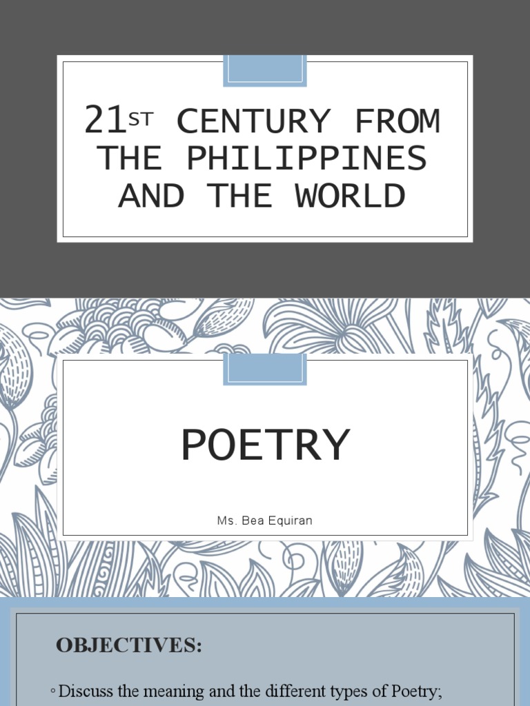 21 Century From The Philippines and The World | PDF | Metre (Poetry ...
