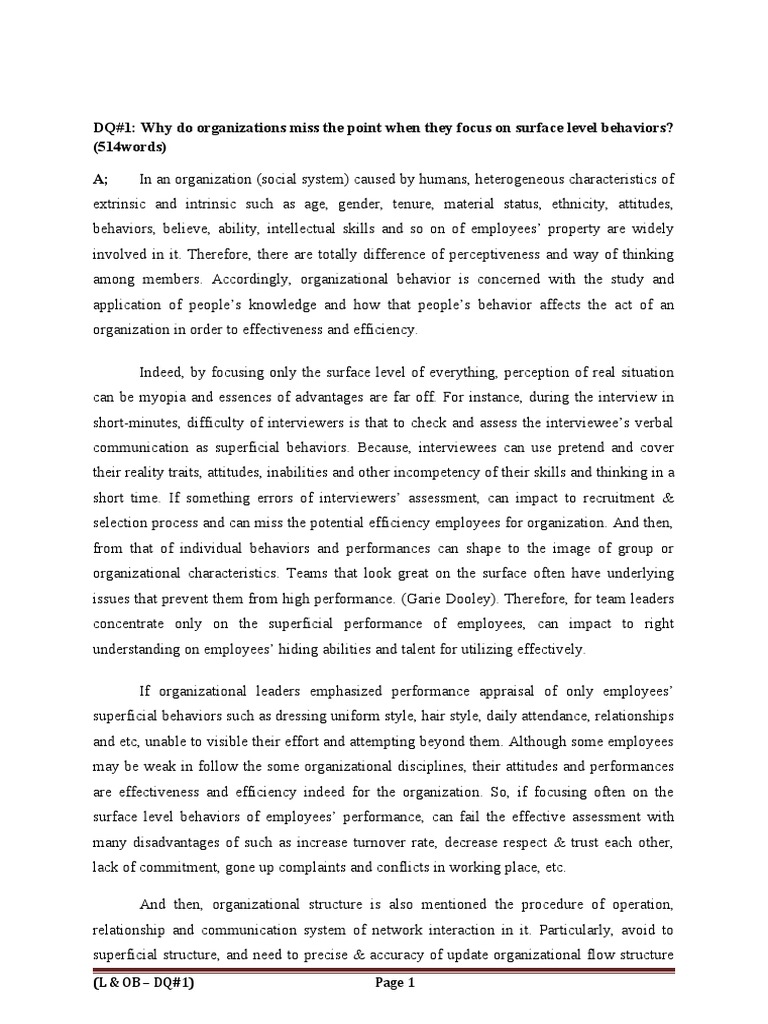 Leadership and Organizational Behavior - Assignment-1 | PDF | Motivation | Motivational